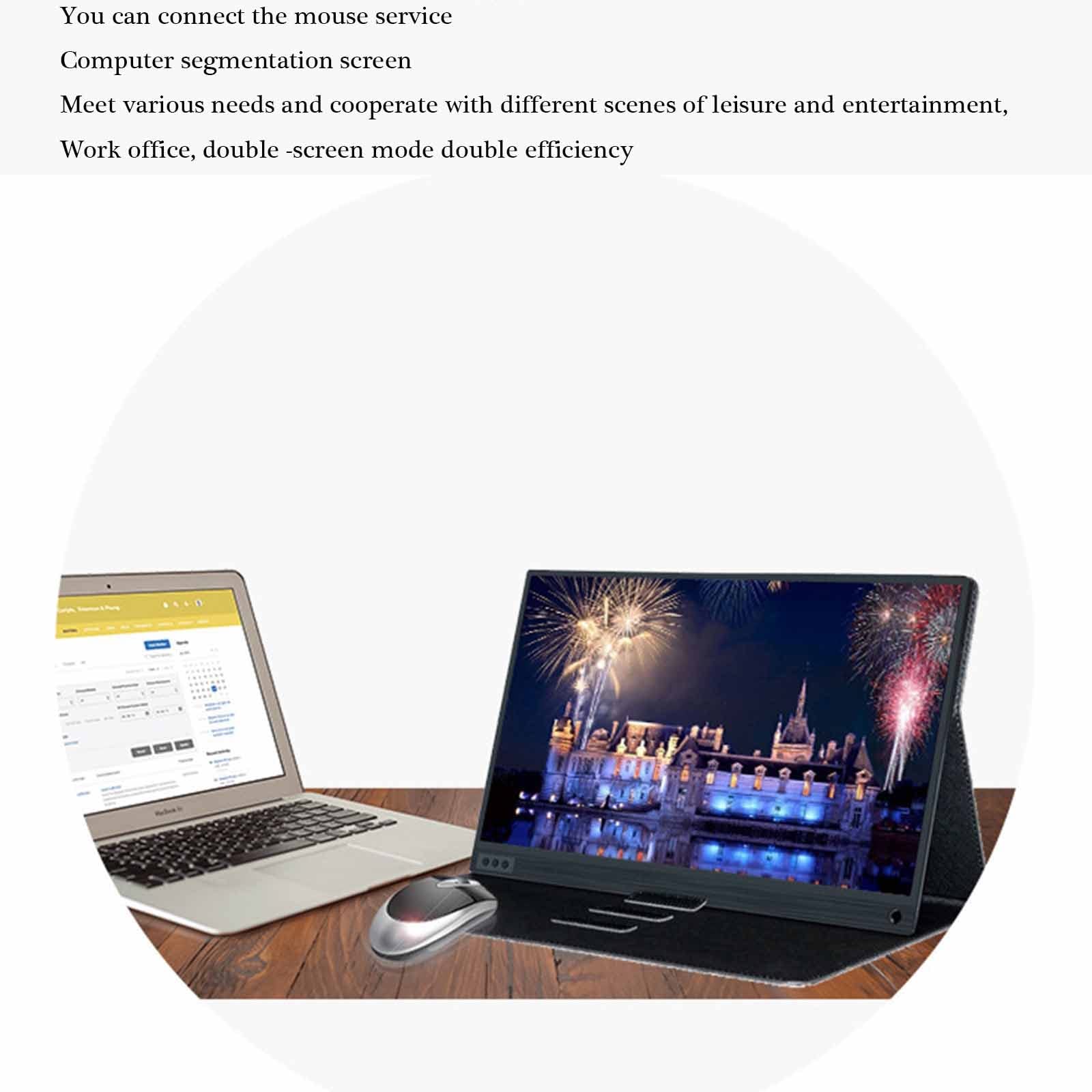 BDT 15.6-inch Portable Display HDR Color Rendering Can Be Connected to an External Mouse and Keyboard Compatible with A Variety of Devices