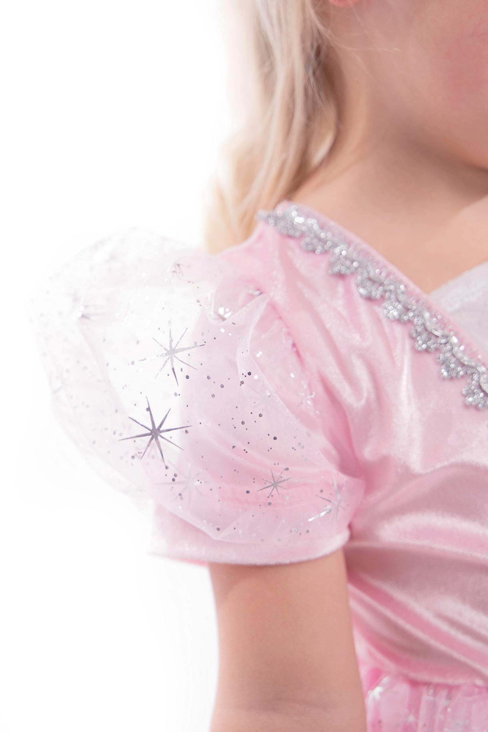 Little Adventures Deluxe Good Witch Dress up Costume (Medium Age 3-5) - Machine Washable Child Pretend Play and Party Dress with No Glitter