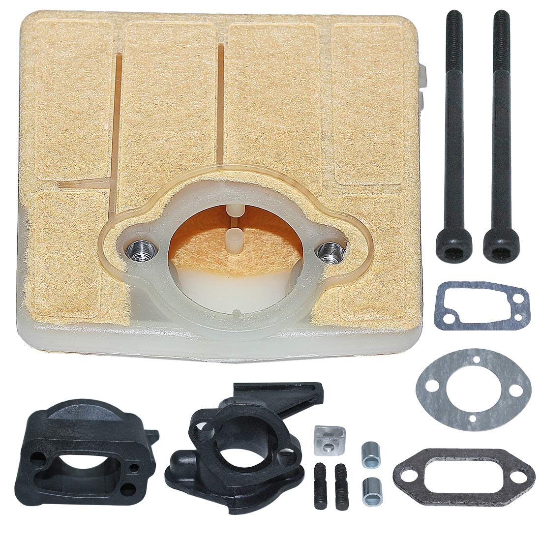 AUMEL 501807105 Intake Manifold Bolt Adaptor Air Filter Kit For Husqvarna 266 61 66 Chainsaw -M5