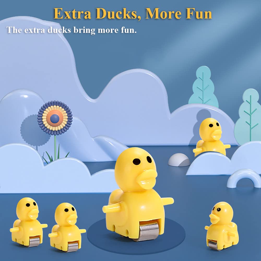 NEXTAKE Extra Ducks/Penguins for Stair-Climbing Toy Set, Accessory for Automatic Stair-Climbing Ducklings Cartoon Slide Toy Escalator Toy, Fit The 1.5cm/ 0.59inch Track (Extra 3 Ducks + 3 Penguins)