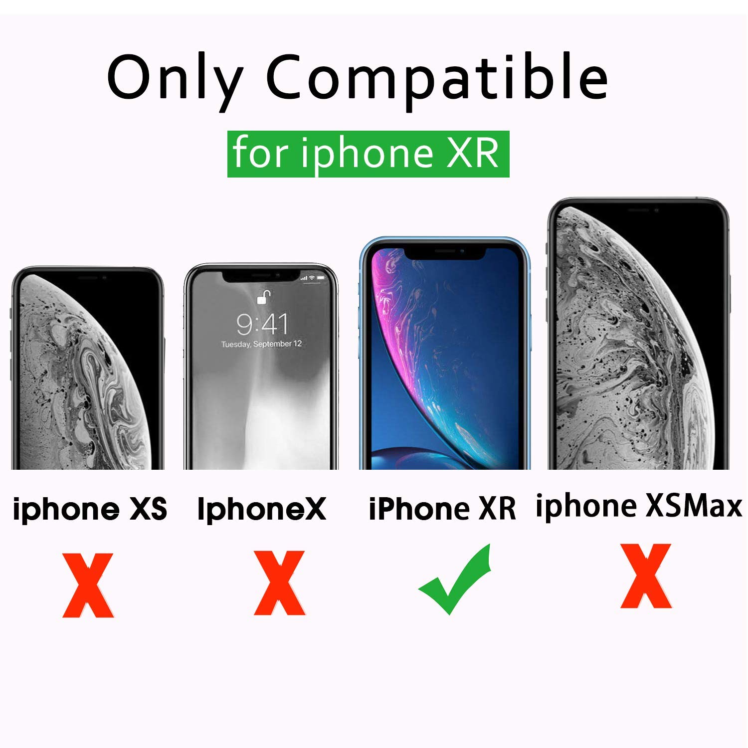 BENTOBEN iPhone XR Cases, Crystal Clear Glitter Slim Thin Soft TPU Bumper Case for iPhone XR 6.1 inch-Clear Glitter