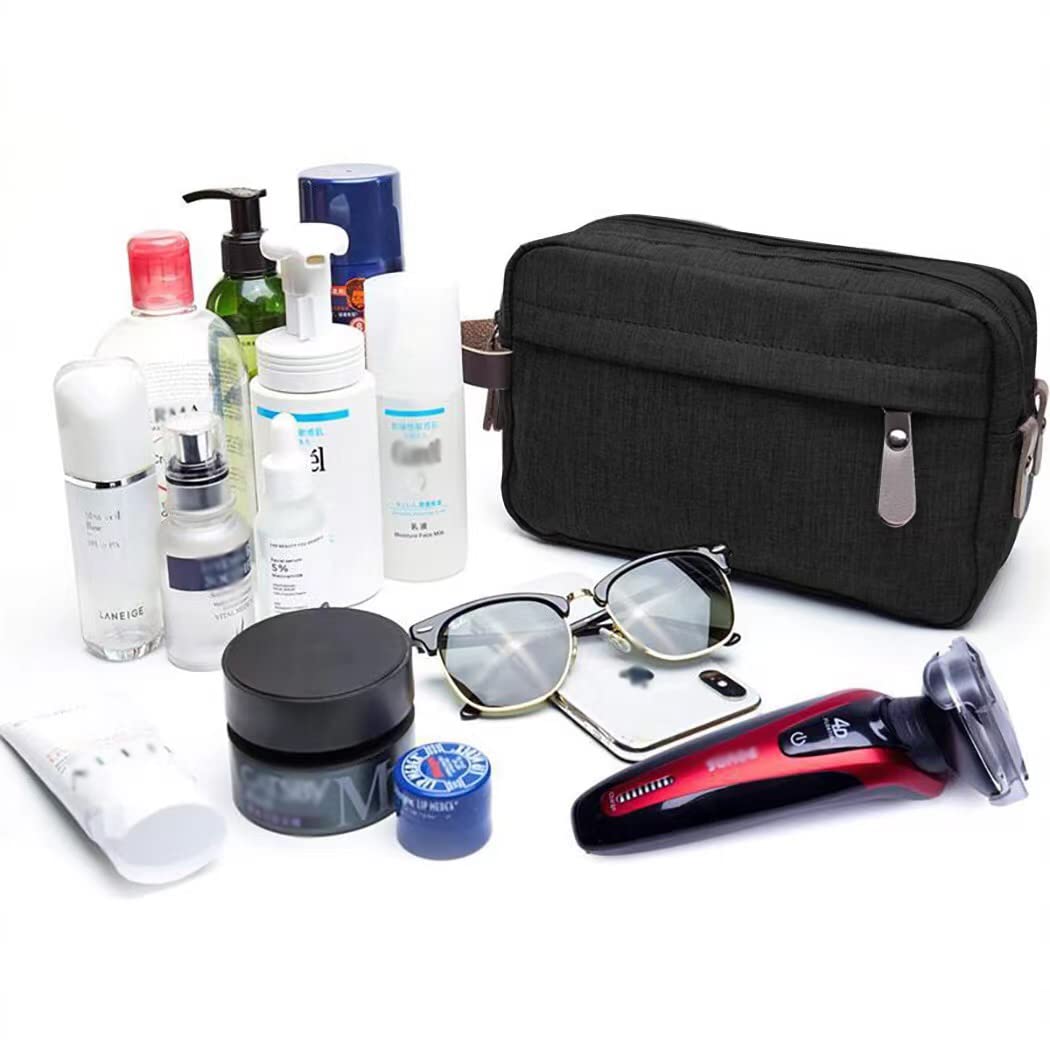 BXNSEN Toiletry Bag for Men, Large capacity waterproof Nylon Travel Toiletry Bag Dopp Kit (black)