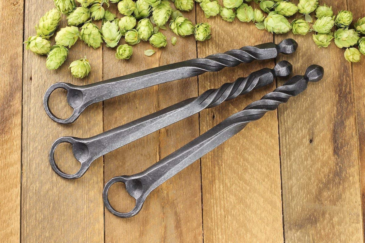 Bottle Opener - Black Dog Ironworks | Beer Opener, Hand Forged Iron Git for Men | Cool Gift for Him, Groomsmen, or Fathers Day | Legendary