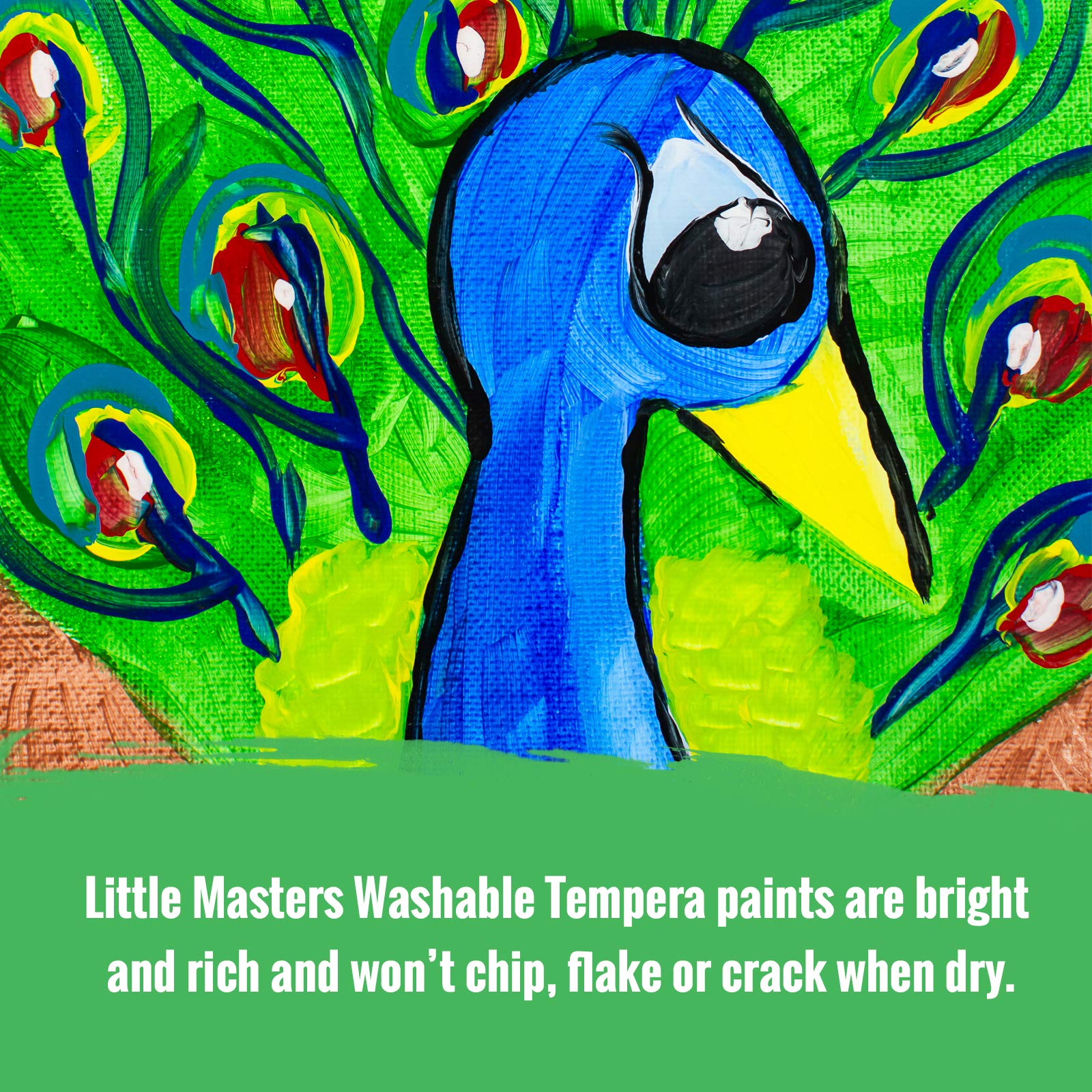 Handy Art Little Masters Washable Tempera Paint, 64 Fl Oz (Pack of 1), Black