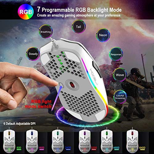 J900 6400DPI Six Level Adjustable DPI Mouse