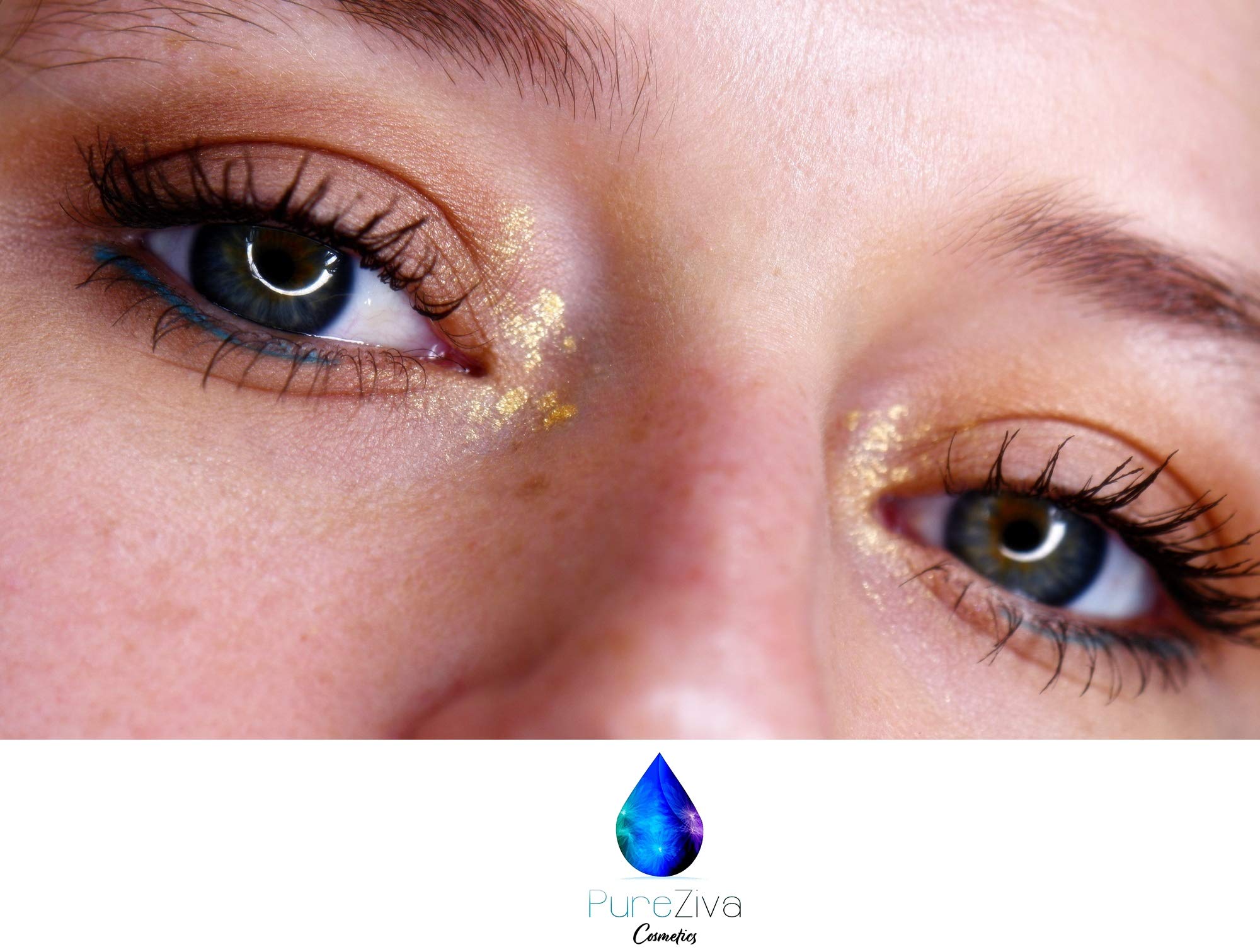 Pure Ziva Bright Azul Teal Turquoise Vibrant Light Sky Blue Wood Eyeliner Pencil, HD Professional Eye Liner Smudge Proof Long Lasting No Animal Testing & Cruelty Free