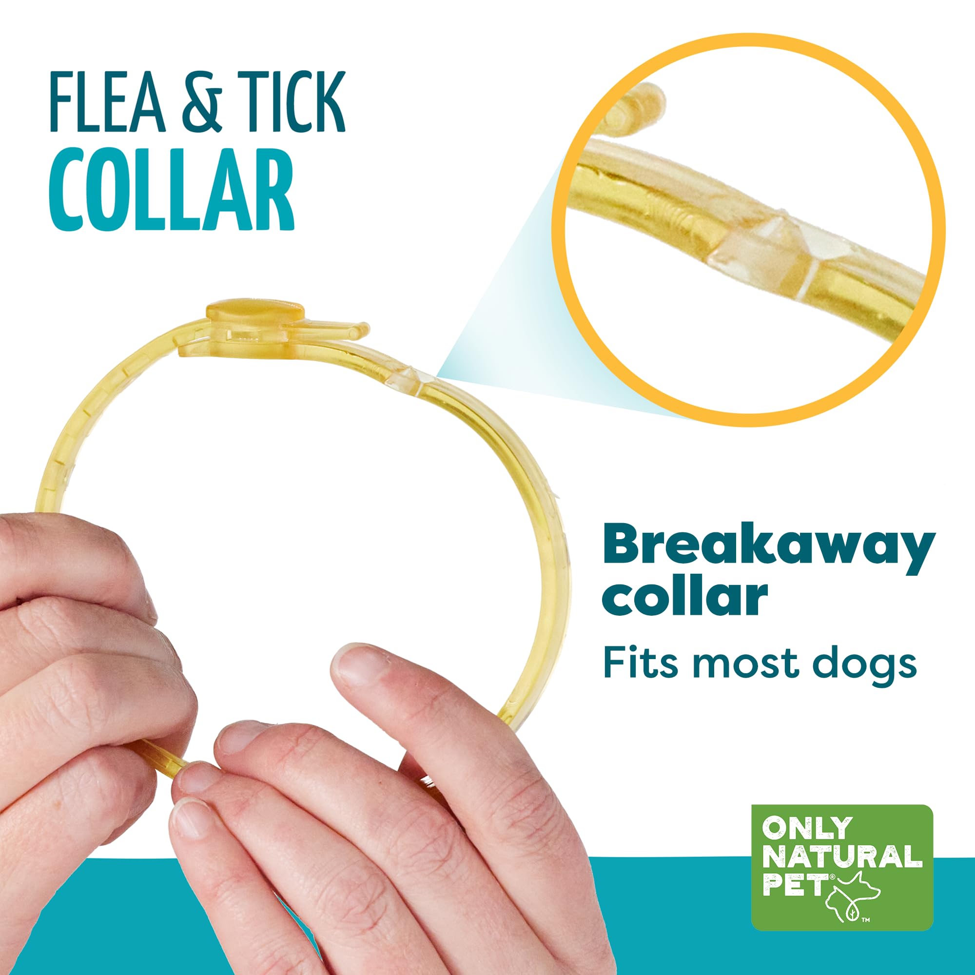 Only Natural Pet EasyDefense Flea & Tick Dog Collar - Canine Flea Collars Flea and Tick Control - Pet Flea Care That Protects up to 4 Months - for Dogs (2 Pack)