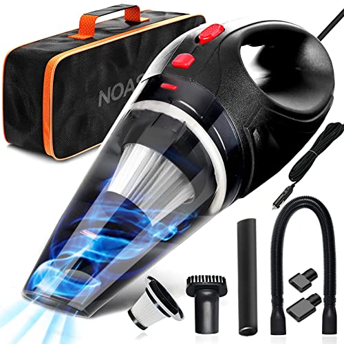 Car Vacuum, Car Accessories, 12V 120W High Power Portable Handheld Vacuum Cleaner, with 16.4ft Power Cord and Carrying Bag, Car Cleaning Kit with Three Layer HEPA Filter