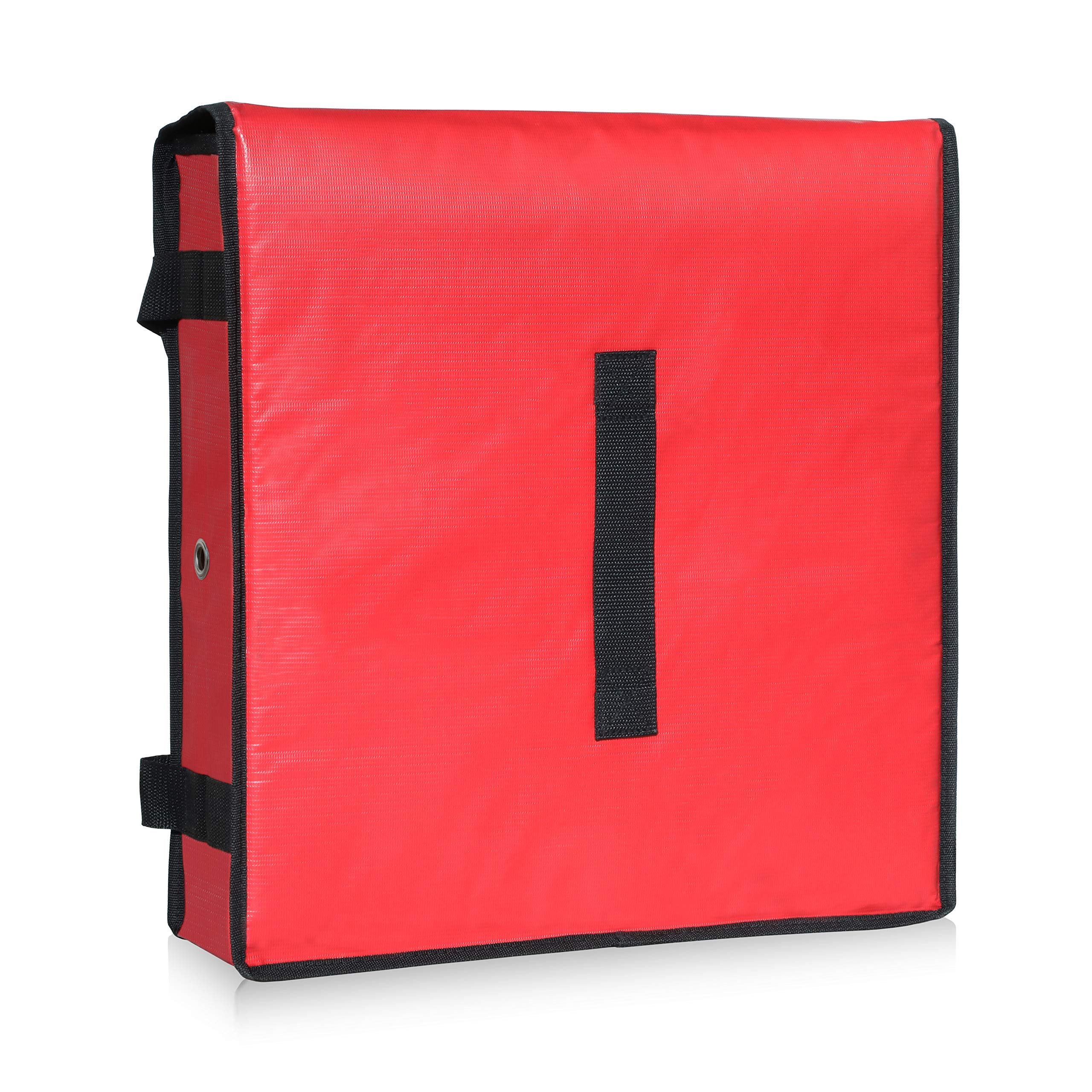 New Star Foodservice 50073 Insulated Pizza Delivery Bag, 18" by 18" by 5", Red