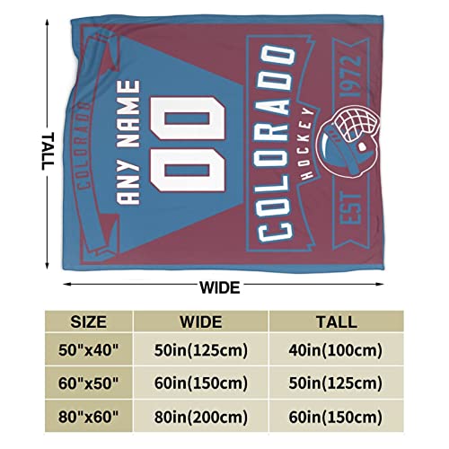 Custom Blanket for Bed Personalized Fans Gift Hockey City Summer Winter Fleece Throw Blankets Add Name and Number Personalized