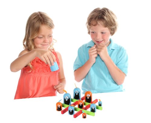 Gobblet Gobblers Fun Strategy Board Game - Award Winning Kids and Family Friendly Educational Board Game by Blue Orange Games- The Original Game, All Wooden - 2 Players for Ages 5+.