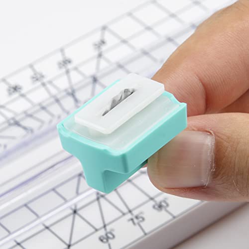 Ecraft Paper Trimmer Replacement Blades Use for 4 Style Multi-Function Scrapbooking Tool with Dial Blades of Wave Paper Cutter Blade Refills Mint Green (4 Pack)