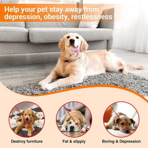 CUXMUX Remote Control Dog Balls, Peppy Pet Ball for Dogs, Aggressive Chewers Toy, Automatic Interactive Rolling & Shaking Gifts for Dog
