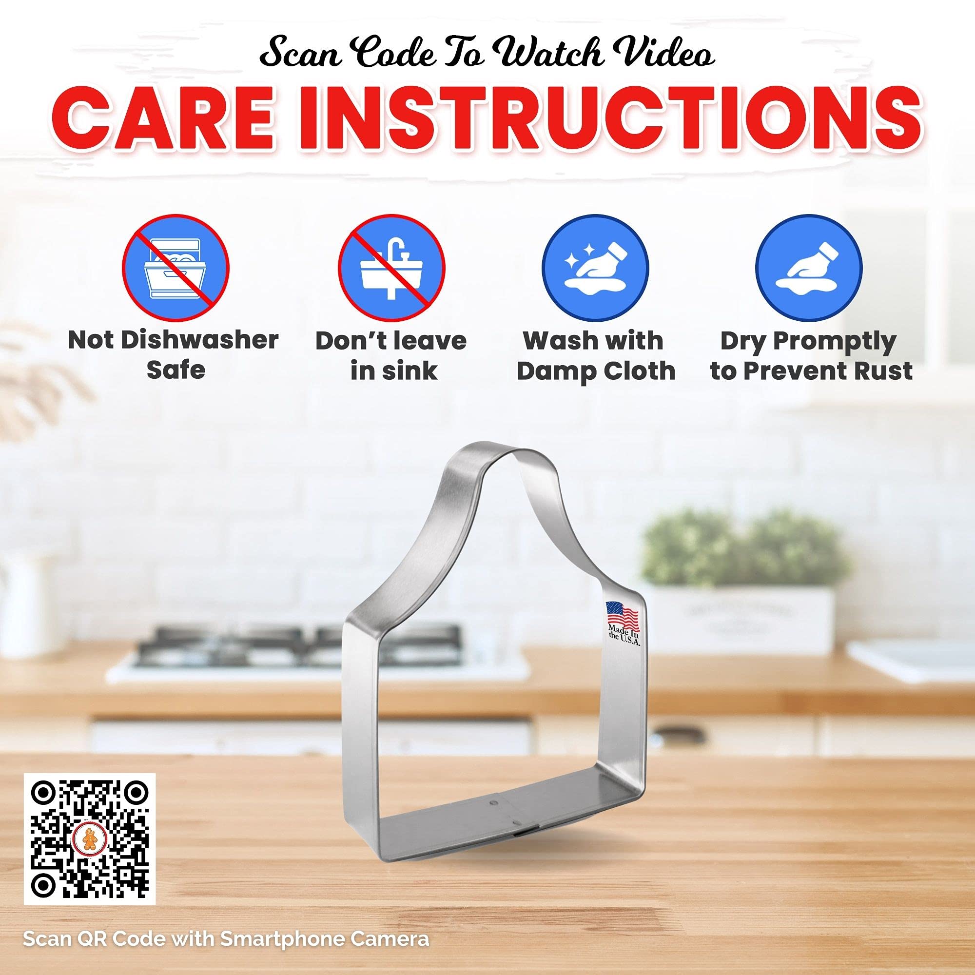 Bread Board Cookie Cutter 4 Inch β Made in the USA β Foose Cookie Cutters Tin Plated Steel β Ear Tag Cookie Mold
