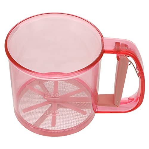 Cabilock 1pc Flour Sieve Powdered Sugar Sifter for Baking Sifting Strainer Handheld Sifter Household Tools Diy Tools Metal Colander Home Flour Strainer Stainless Steel Plastic Cup To Rotate