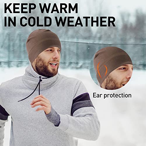 Arcweg Skull Cap Hat Winter Thermal Helmet Cycling Cap Beanie Sports Head Warmer Coffee