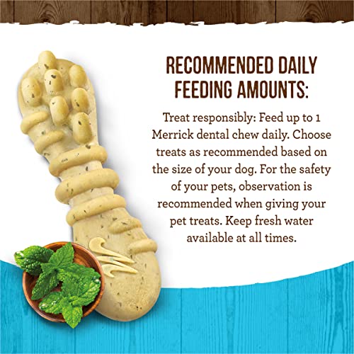 Merrick Fresh Kisses Double-Brush Dental Dog Treats With Mint Breath Strips For Toy Breeds - 33 ct. Bag