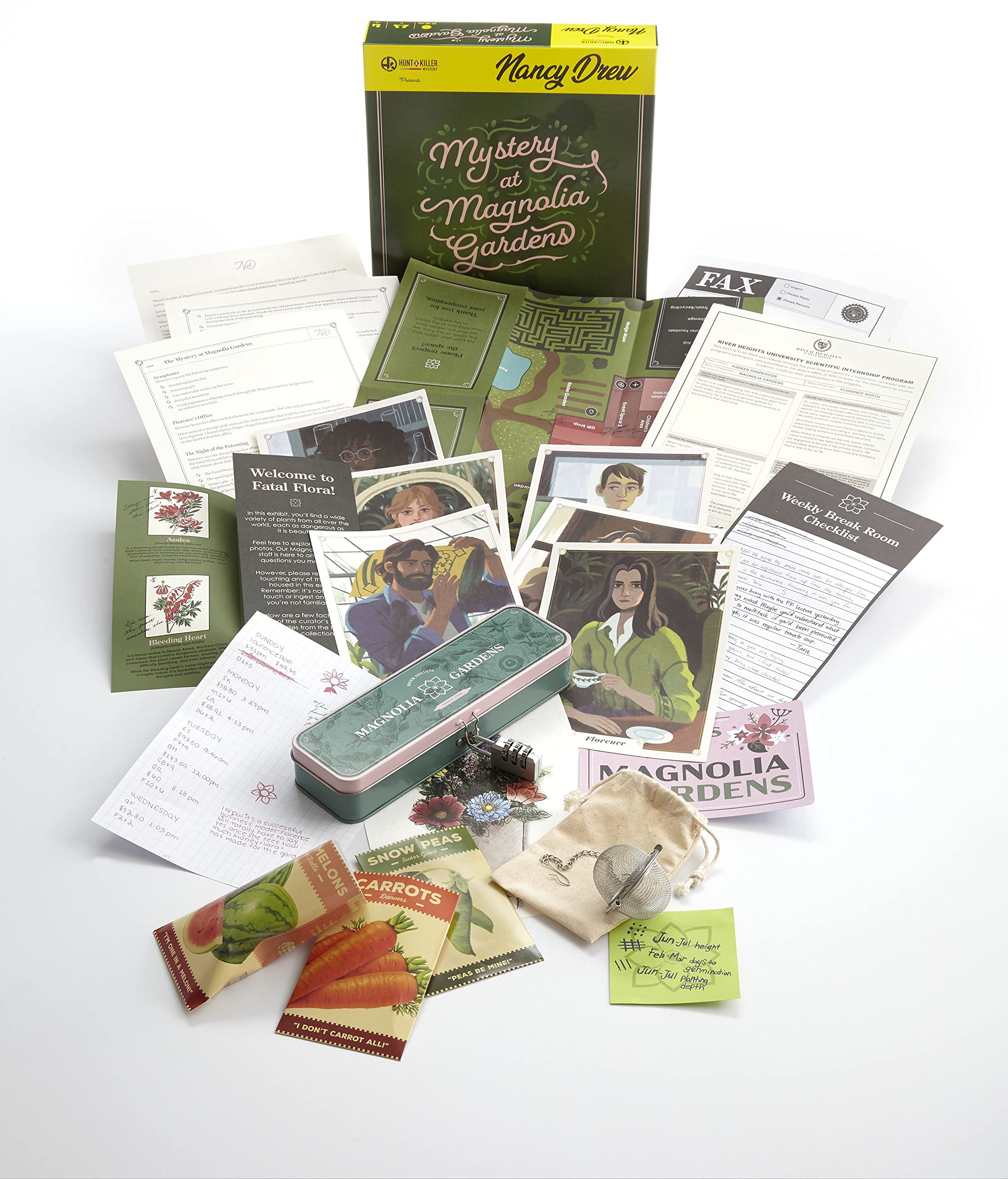 Hunt A Killer Nancy Drew - Mystery at Magnolia Gardens, Immersive Murder Mystery Game, Examine Evidence, Eliminate Suspects, Catch the Culprit, For Aspiring Detectives, Game Night, AMZ Exclusive