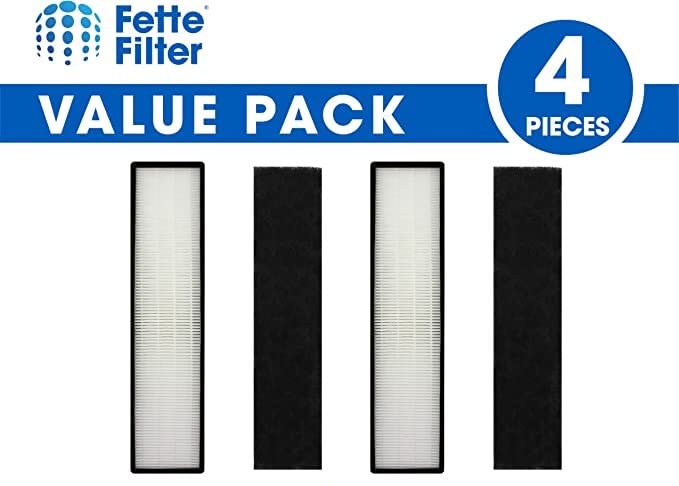 Fette Filter - True HEPA Filter 2 Pack Compatible with FLT5000 FLT5111 AC5000 Series, Filter C - Compatible with AC5250PT AC5300B AC5350 AC5350B AP2800CA - Pack of 2