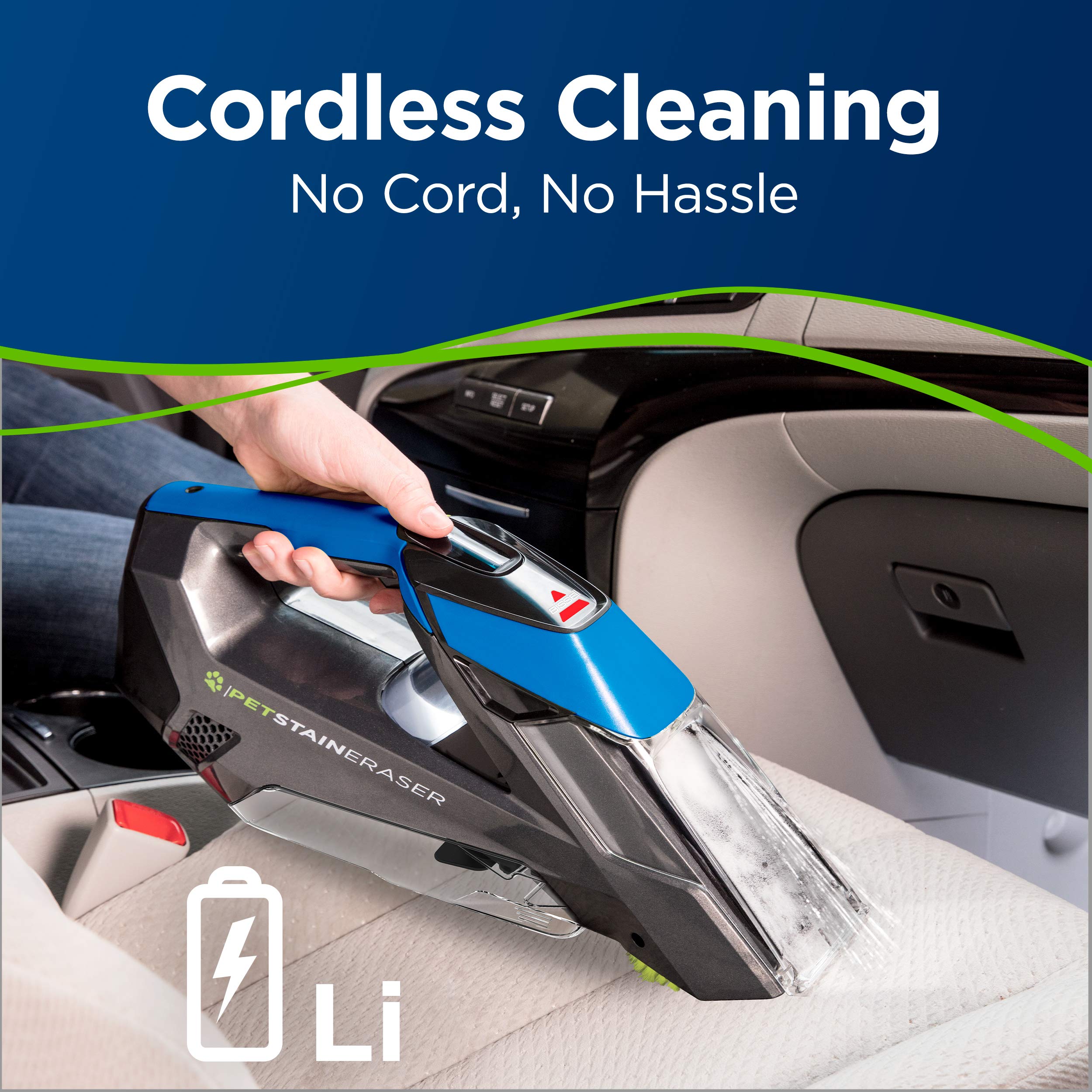 Bissell Pet Stain Eraser Cordless Portable Carpet Cleaner, and car/auto detailer, 2019 Version, 20037