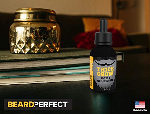 BEARDPERFECT THICKGROW BEARD OIL - Grow a Better Beard With Simple, Vital Growth Nutrients