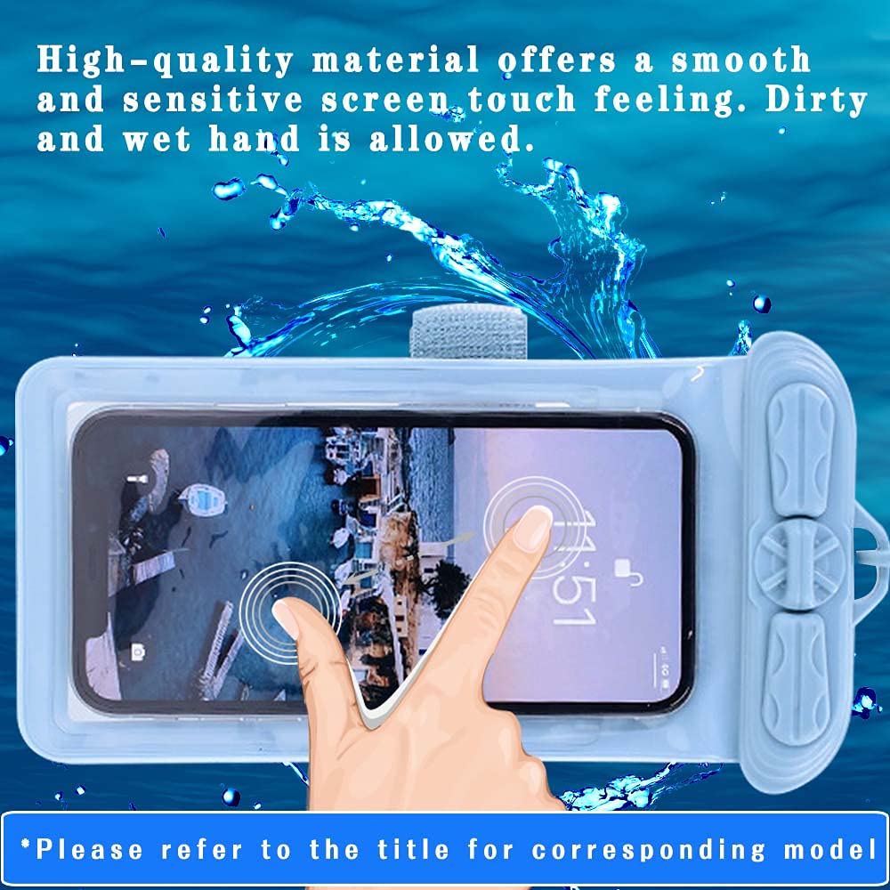 Puccy Case Cover, Compatible with LG G3 S Dual / G3 Beat Dual Waterproof Pouch Dry Bag (Not Screen Protector Film) New Version Blue