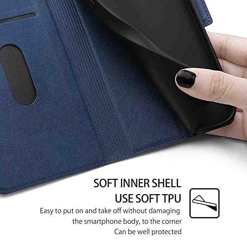 CYR-Guard Phone Cover Wallet Folio Case for Oppo REALME 7 PRO, Premium PU Leather Slim Fit Cover for REALME 7 PRO, Easy Use, Blue