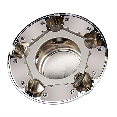 B4B BANG 4 BUCK 4 Packs 7" Center Cap with 5-Lug Steel Wheel Chrome for Ford 1997-2003 F150 F-150 97-02 Expedition