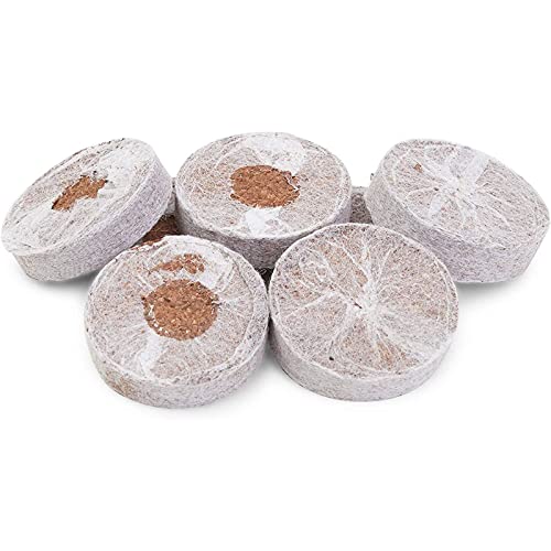 Coco Coir Pellets, Soil Disks Wrapped in Non-Woven Fabric (1.5 in, 36 Pack)