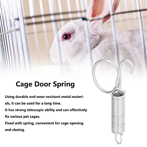CHICIRIS Spring Cage Door Hook, 20PCS Cage Door Spring Hook Metal Finger Spring Latch Hook for Fixing Rabbit Pet Cage Door Farming Equipment(S)
