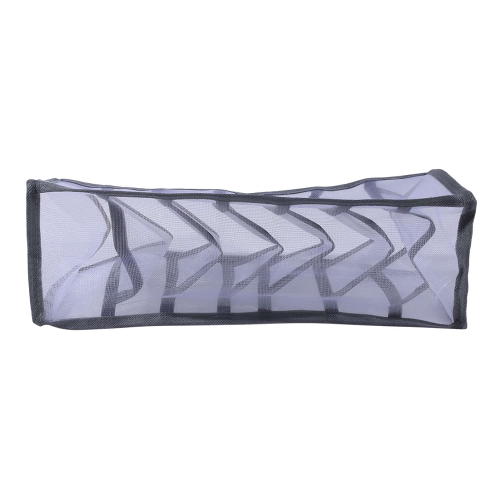 QBQBY 6/7/11 Grids Washable Wardrobe Clothes Organizer Jeans Compartment Storage Box Foldable Closet Drawer Organizer Clothes Drawer Mesh Separation Box Portable Clothes Wardrobe,Grey 2