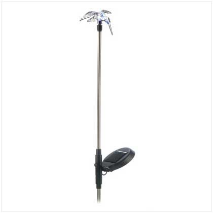 Furniture Creations Hummingbird Solar Powered Light Home Garden Stake Decor