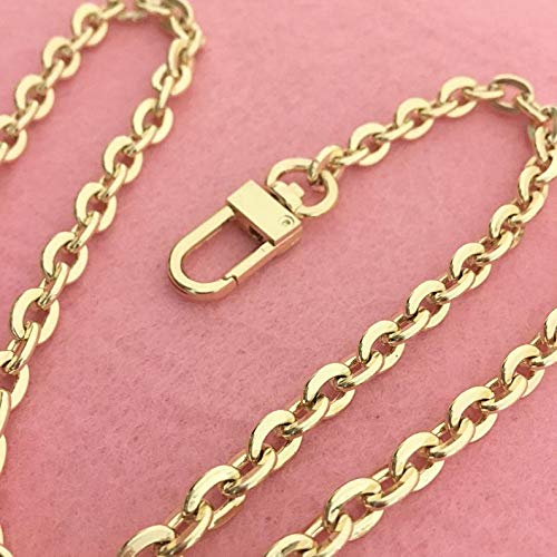 NEXT FASHION Oval Purse Chain Flat Gold Light Weight Crossbody Shoulder Strap Polished Quality - (40" / 100cm)