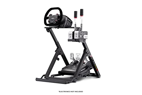 Next Level Racing Wheel Stand 2.0. Steering wheel stand for Thrustmaster, Fanatec, moza Racing on PC and video game consoles. Upgradeable to full cockpit with GTSeat add-on (not included)