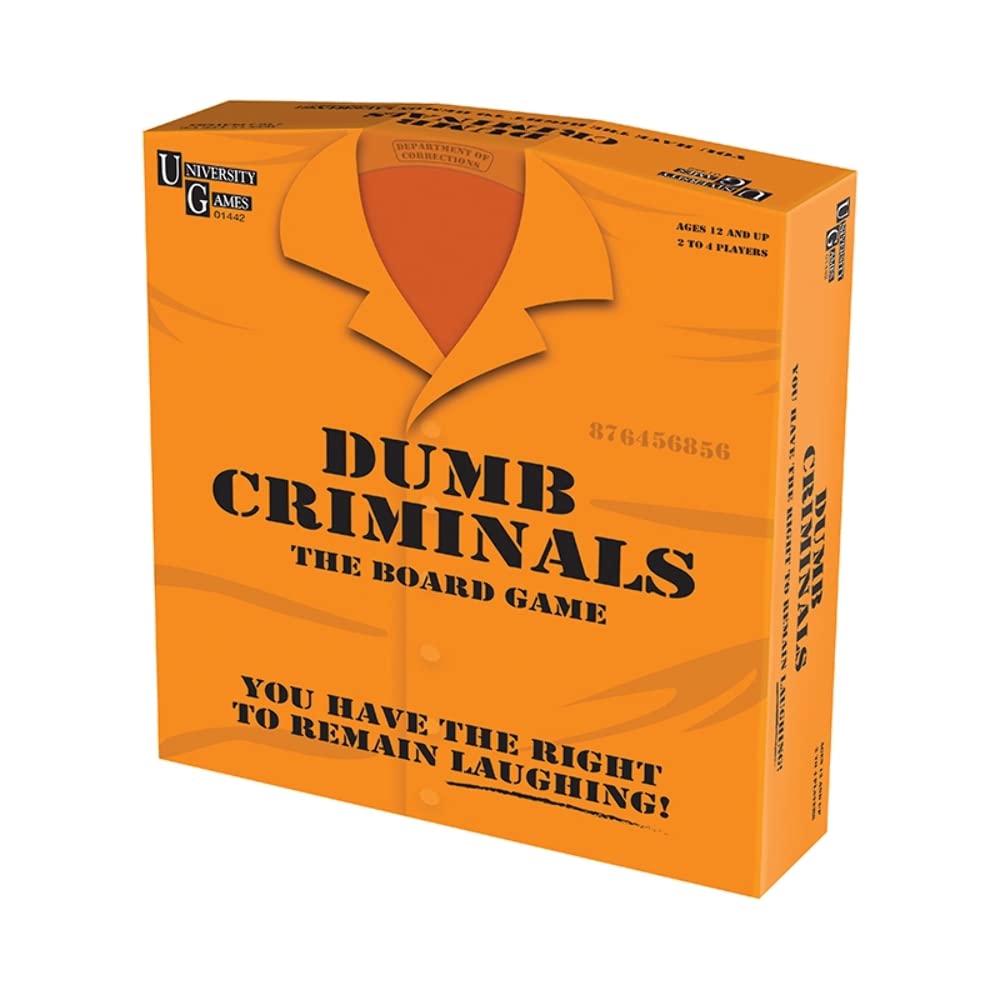 University Games, Dumb Criminals Board Game, for 2-4 Players