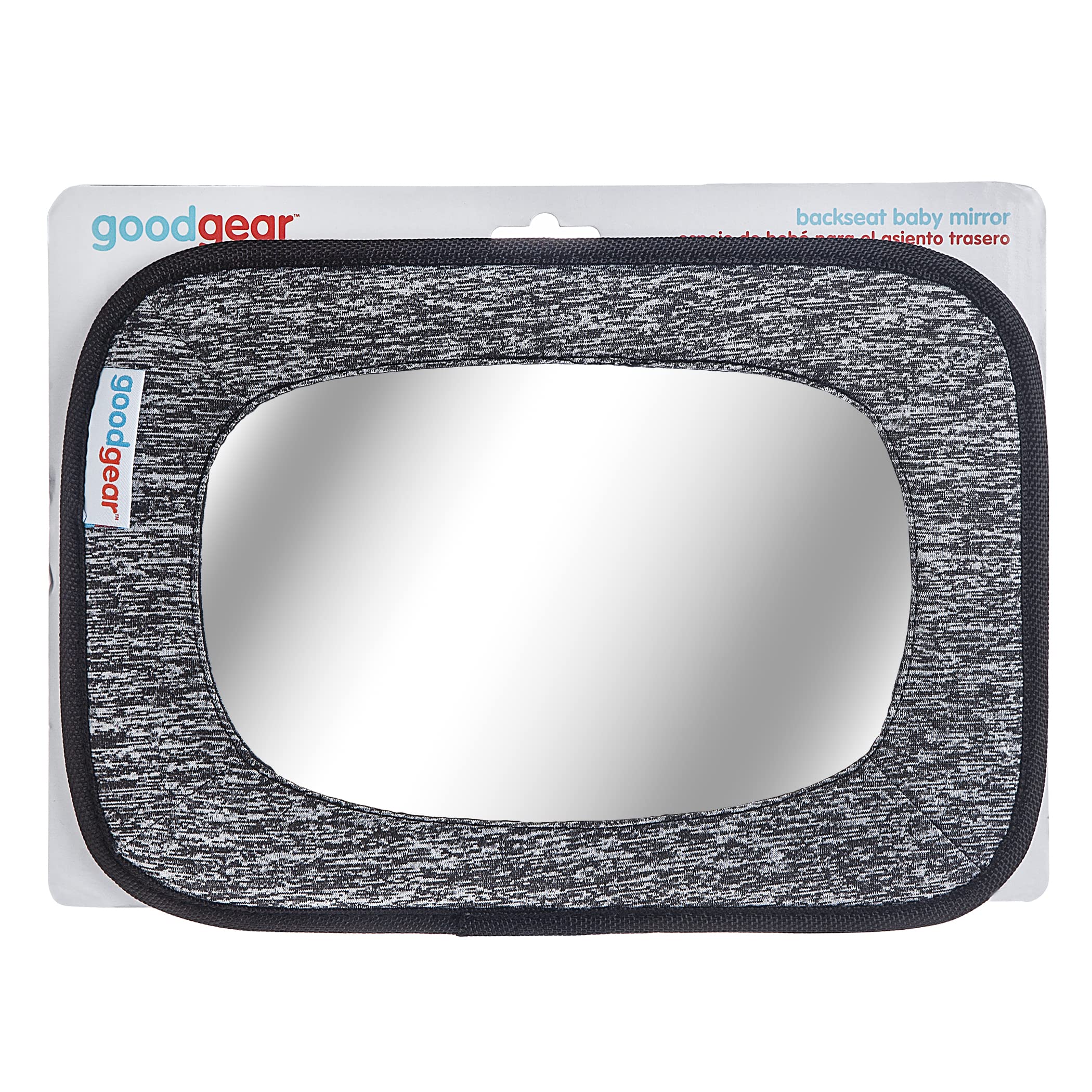 Good Gear Baby Car Mirror for Back Seat Rear Facing Carseat, Shatterproof Backseat View, Infant Safety Travel Essential, Black