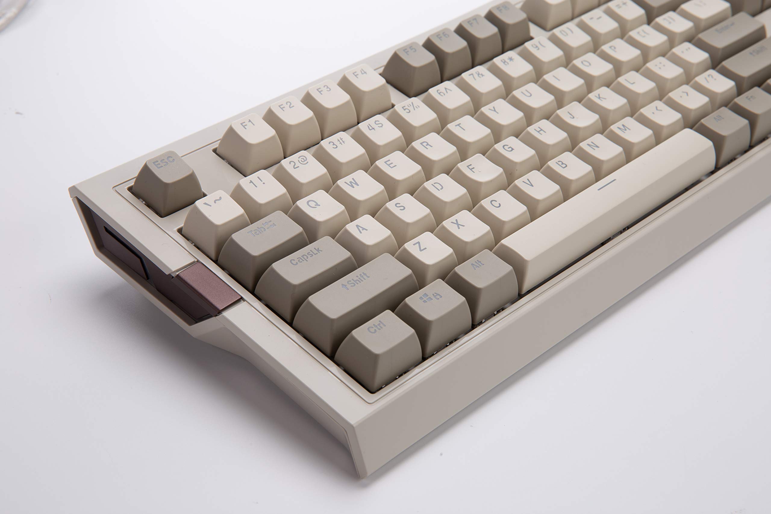 FIRSTBLOOD ONLY GAME. AK510 Retro Mechanical Gaming Keyboard - PBT SP Spherical Keycaps - Classic Grey-White Matching - RGB Backlight - Red Switches-New