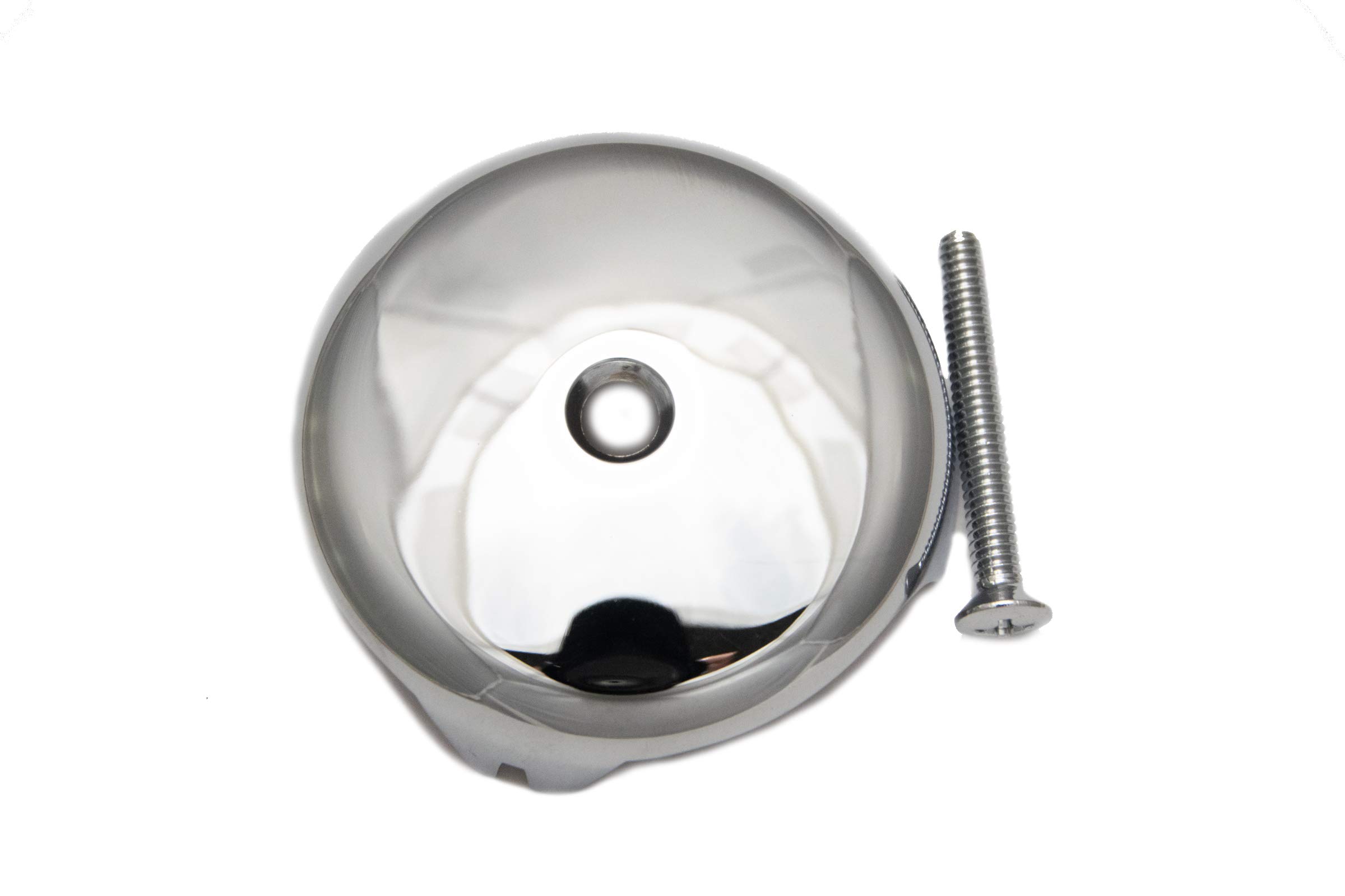 BlueVue Overflow Gasket Kit with 3-1/8" Overflow Cover for Stopping Tub Leaks, Chrome