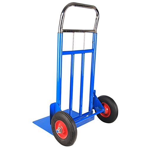 BJL-Hang Truck Blue Trolleys Two Rounds Trolley Moving Tools Hand Pull Flatbed Truck Pull The Truck Hand Truck Load 100 Kg OYO (Color : Blue)