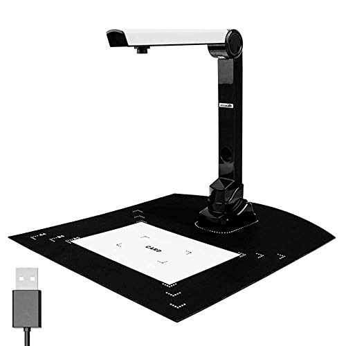 Document Camera for Teachers Scanner HD Real-time Projector USB Portable Digital Video Recorder for Office Computers Laptop with Multifunction A4 Format, OCR Multi-Language Recognition, LED Light