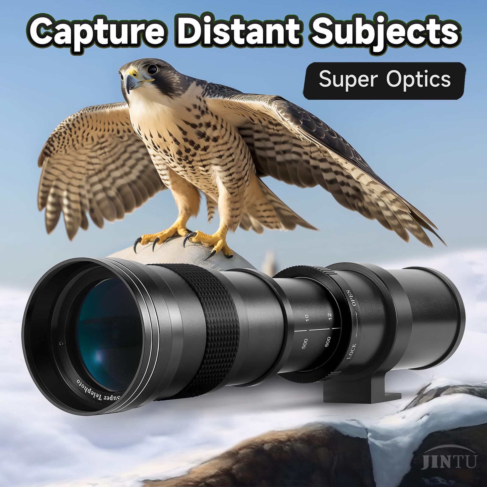 F Mount Lens - JINTU 420-800mm f8.3 Manual Telephoto Lens for Nikon D90 D5600 D5100 D5200 D5300 D5500 D5400 D7200 D7100 D7500 D3100 D3200 D3400 D810 D750 D850 D600