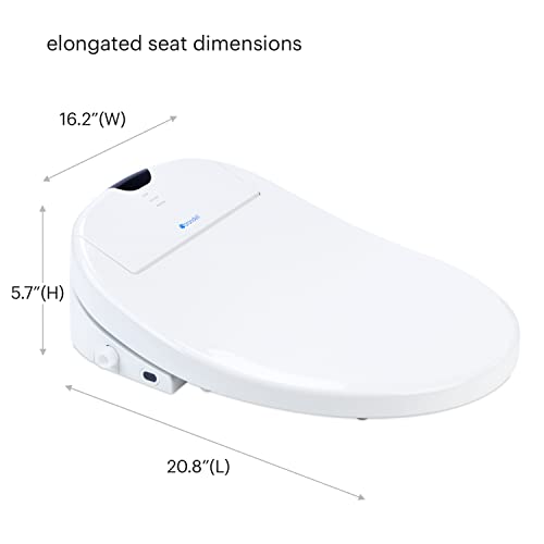 Brondell S1000-EW Swash 1000 Advanced Bidet Elongated Toilet Seat, White