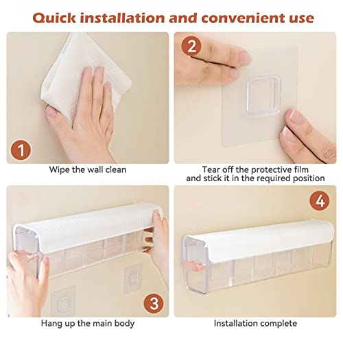 Closet Organizer, Wall mounted underwear storage box (IVORY WHITE)