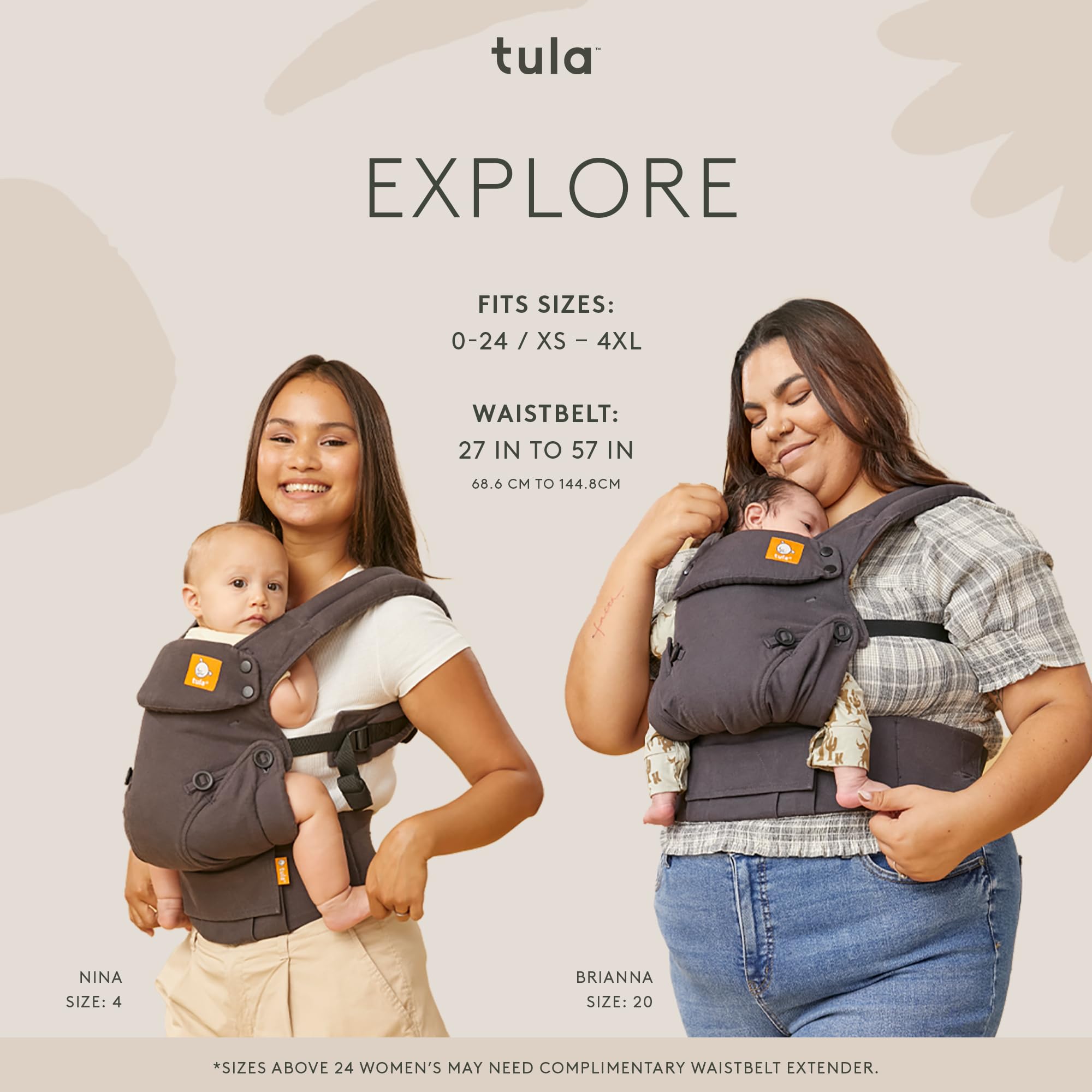 Baby Tula Explore Baby Carrier, Adjustable Newborn to Toddler Carrier, Ergonomic and Multiple Positions for 7 – 45 pounds (Stardust)