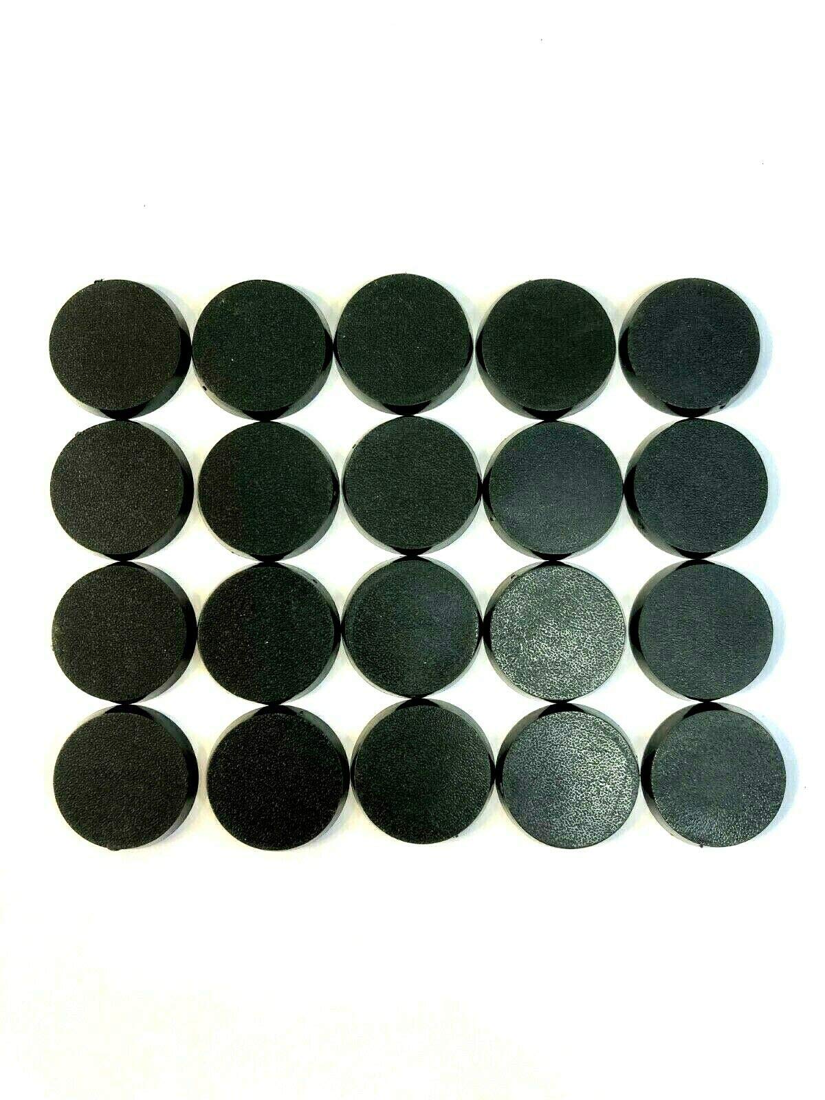 Lot of 20 32mm Round Slot Bases for Warhammer 40k + AoS Games Workshop Wargame Bitz