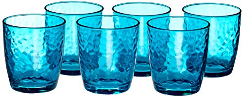 Bormioli Rocco Palatina Rocks Glasses, Blue, Set of 6