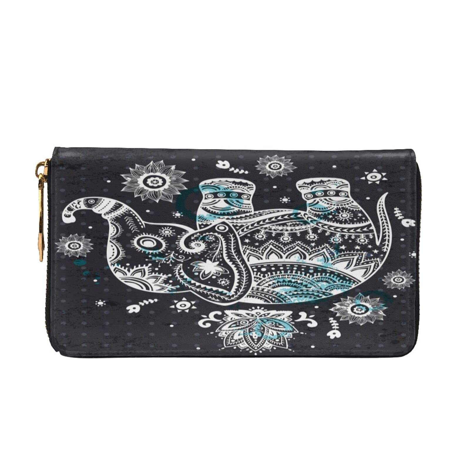 Zonking Leather Girl Zipper Wallets Elephant Clutch Coin Card Phone Purse for Women