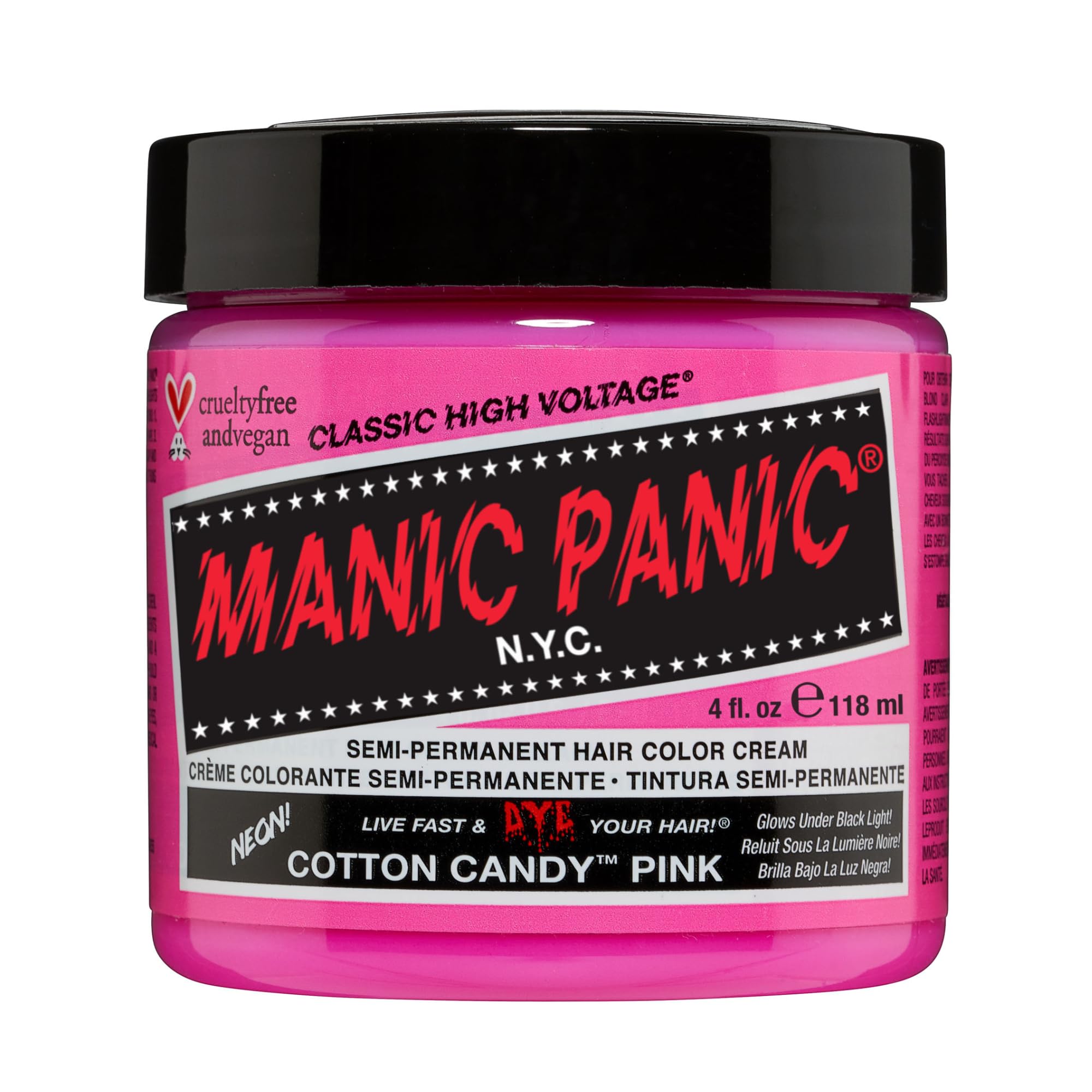 MANIC PANIC Cotton Candy Pink Hair Dye Color