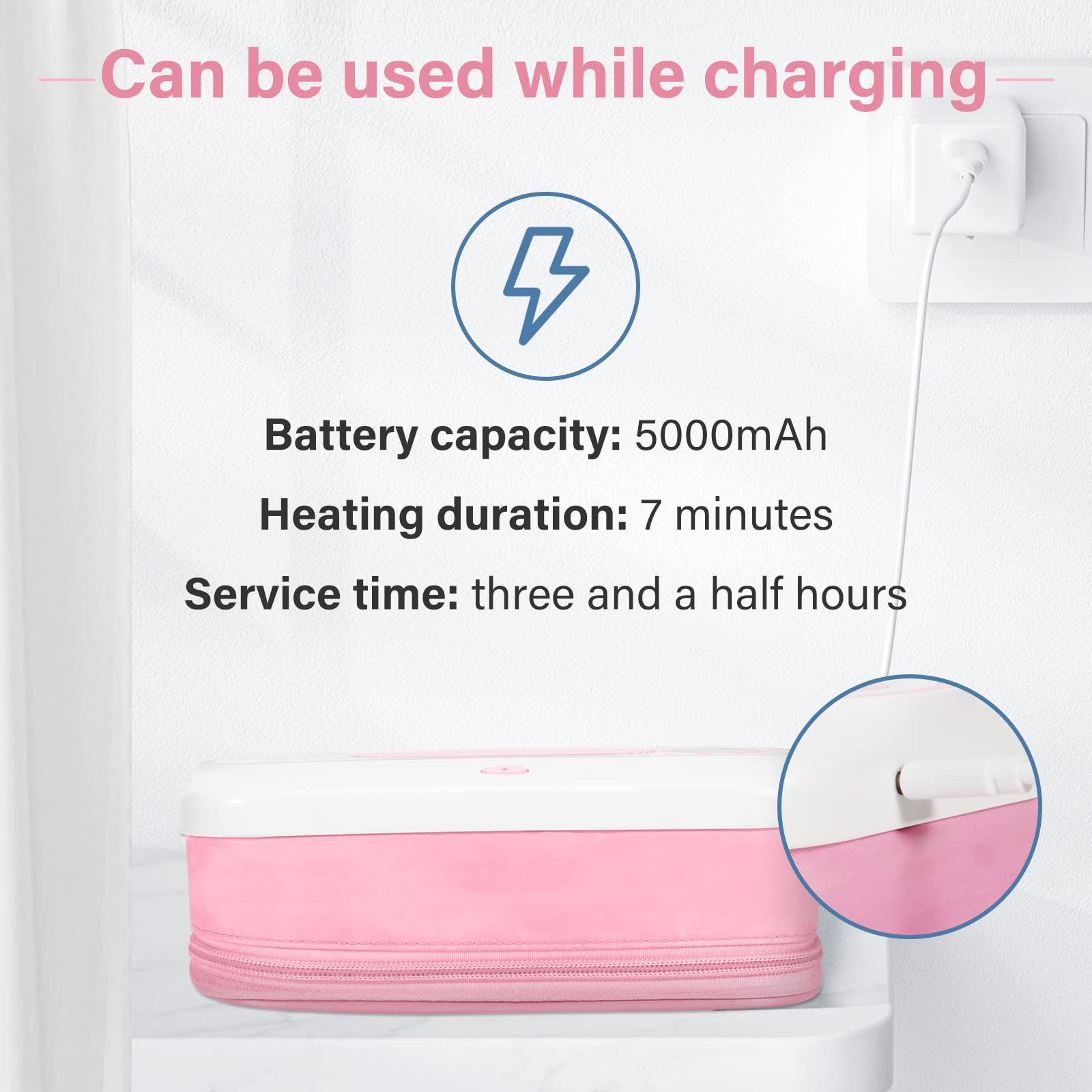 Baby Wipe Warmer USB Infant Wet Wipes Dispenser Portable Diaper Wipe Warmer with Temperature Heating Control, Large Capacity, Evenly Overall Heating Adjustable LED Display Wipe Heating Box