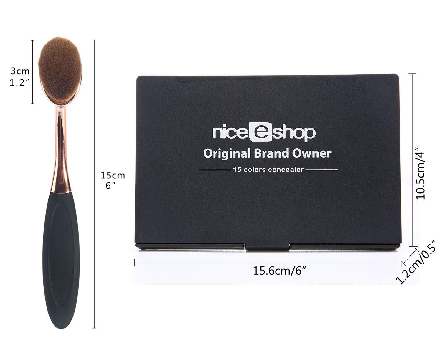 niceEshop Professional 15 Color Concealer Camouflage Makeup Palette (Concealer, 15 Colors)